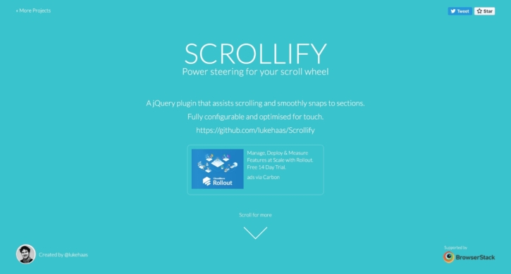 【jQuery】Scrollifyの使い方【スクロールエフェクトを付ける方法】初心者向き | メープルの国のアリス